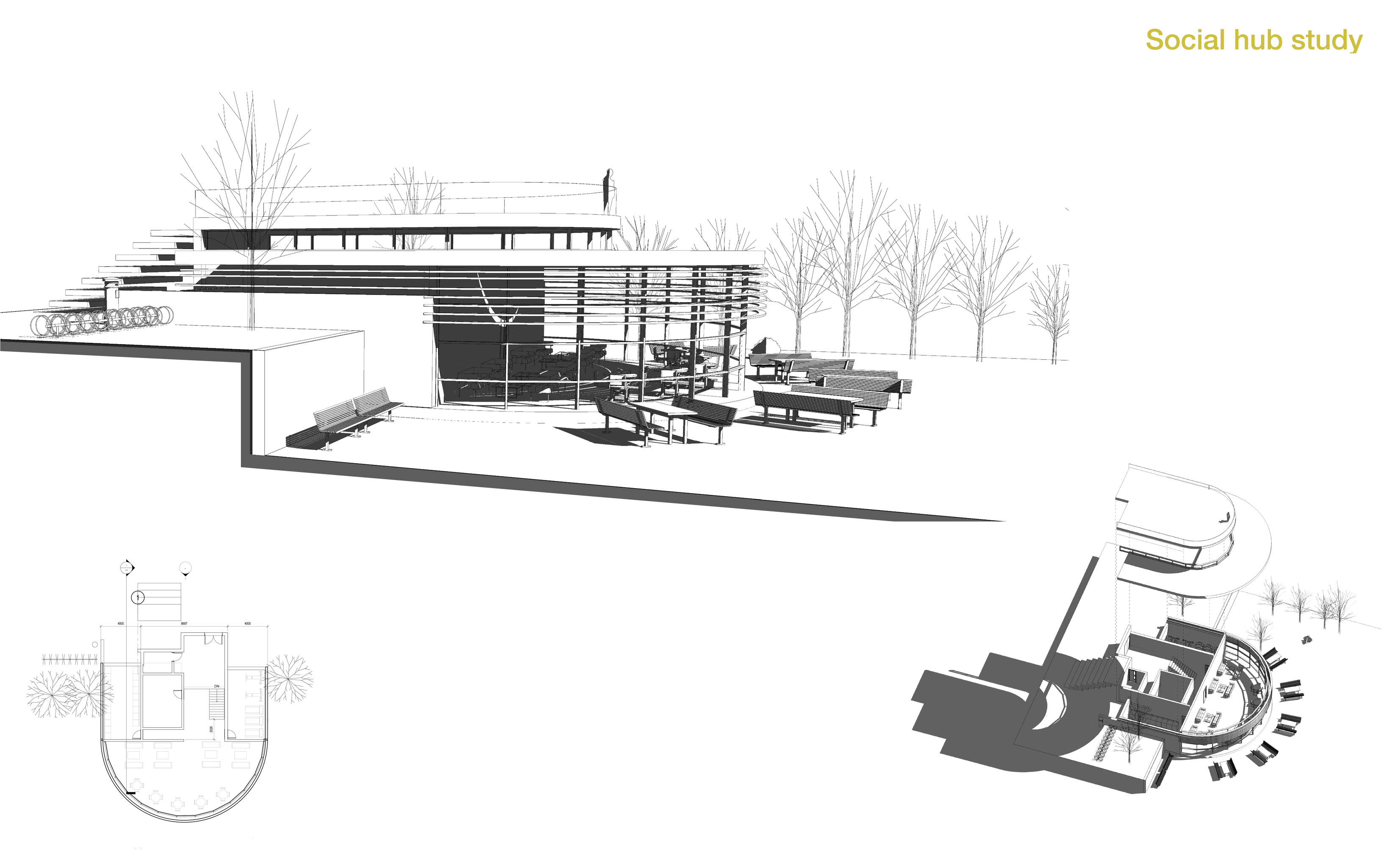 Student Social Hub pavilions, Sussex UK – PETROS TSOUKALAS ARCHITECT